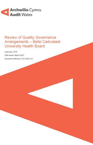 Betsi Cadwaladr University Health Board – Review of Quality Governance ...